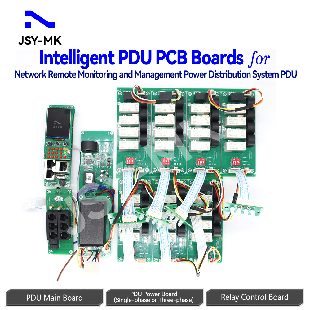 China JSY-MK-351 PDU PCBA Board with Single-phase Power Board and 7pcs ...